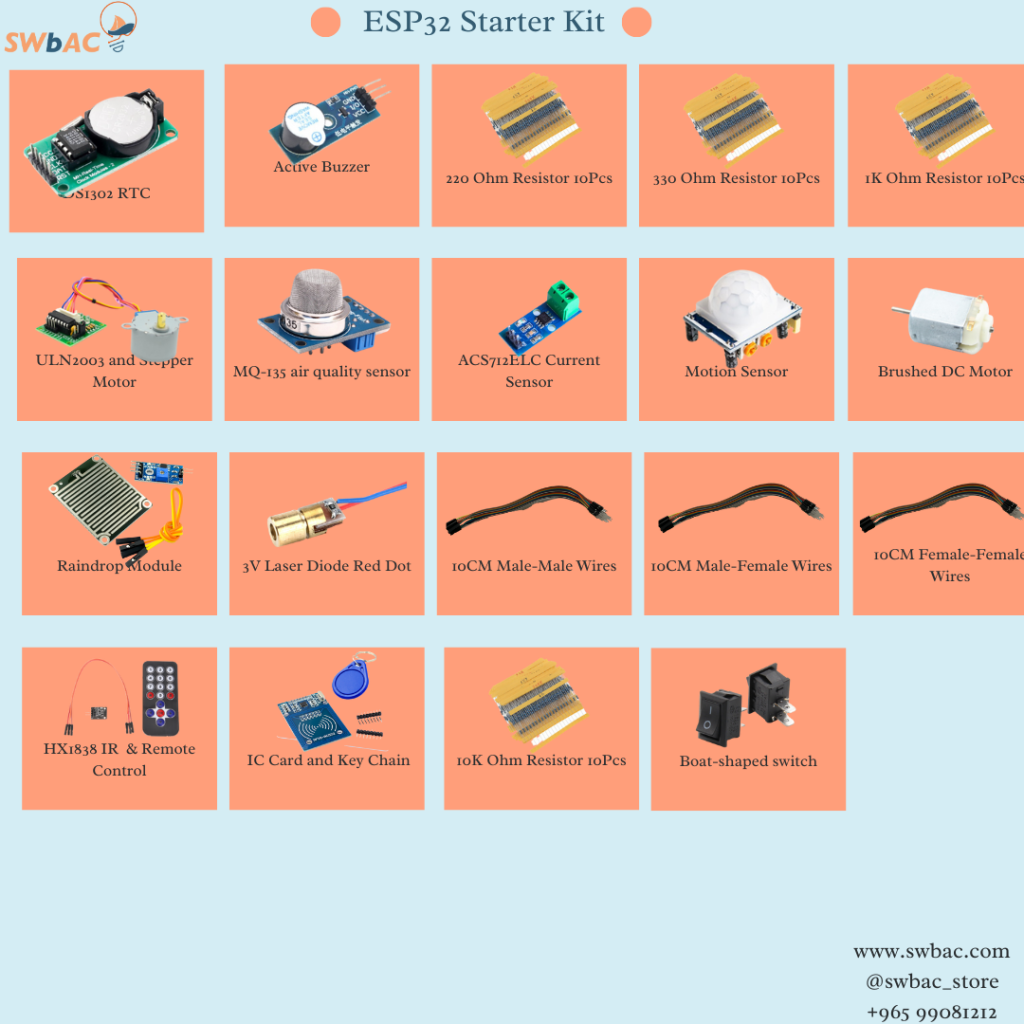 ESP32 Starter Kit 45 Pieces | Kuwait